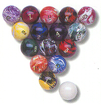Wild marble pool balls will make your pool table look COOL