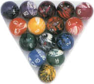 Wild marble pool balls will make your pool table look COOL